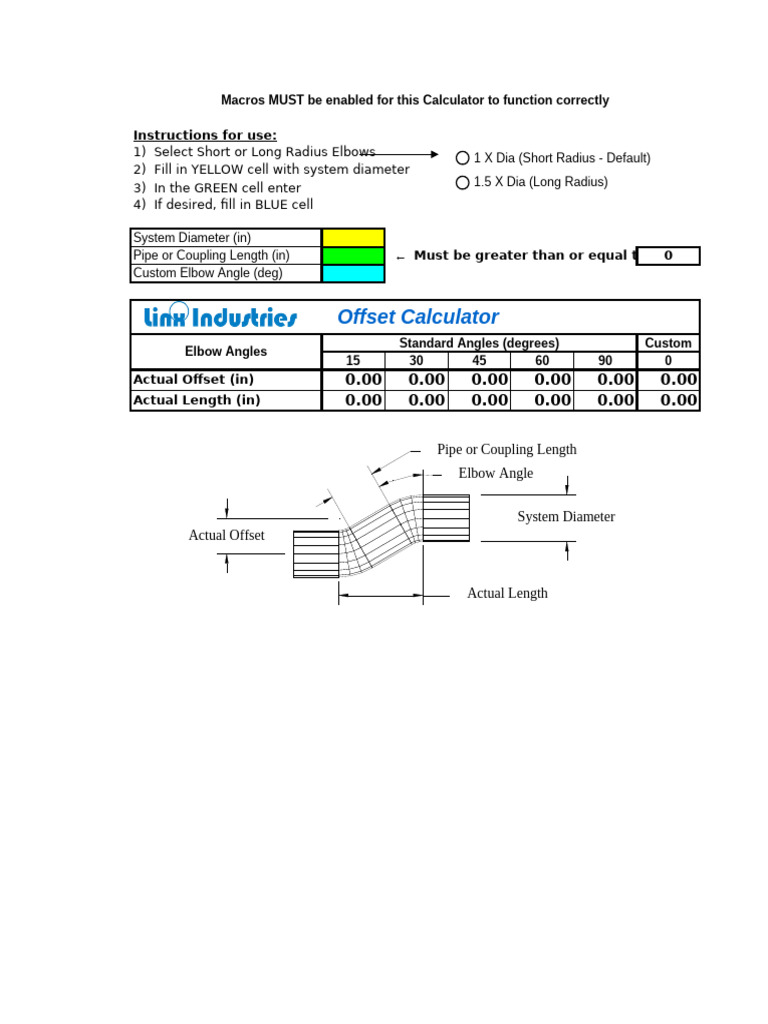 Offset Calculator | PDF