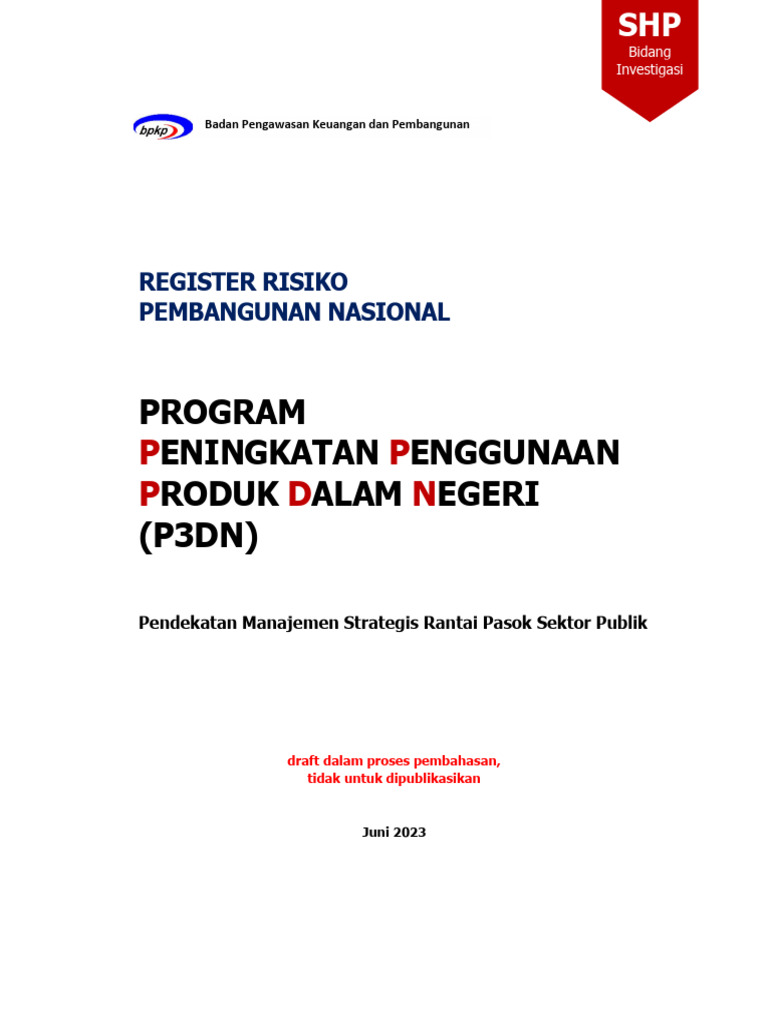 Register Risiko Nasional P3DN | PDF