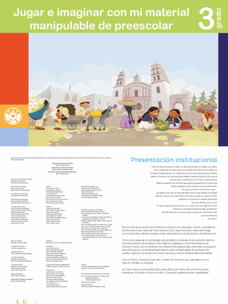 3° Jugar e Imaginar Con Mi Material Manipulable de Preescolar. Tercer ...