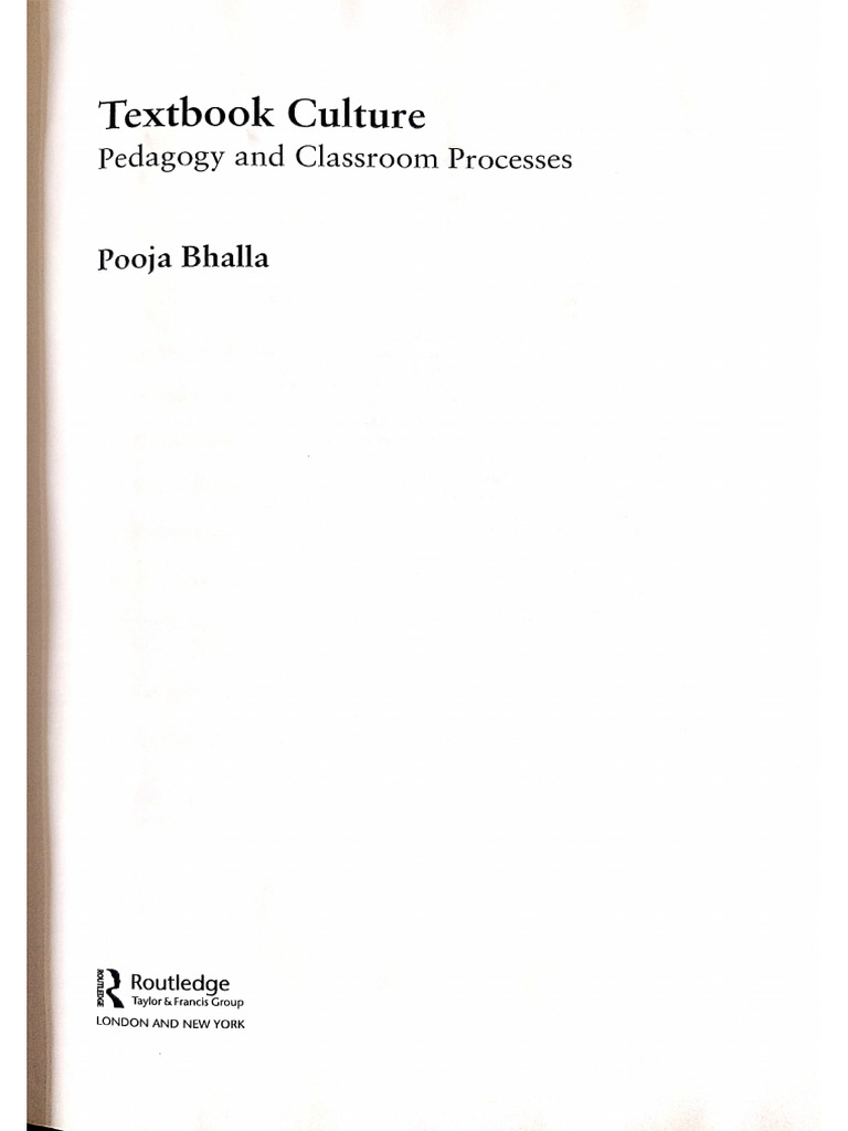 Textbook Culture Pooja Bhalla | PDF