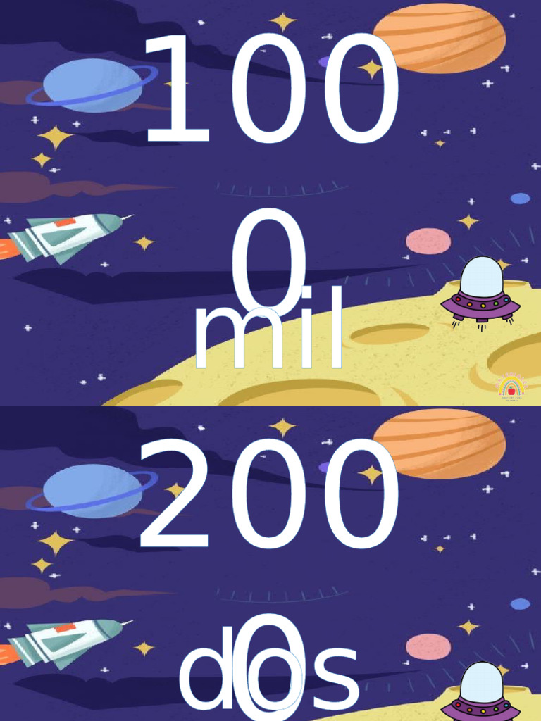Numeros Espacio 1000 en 1000 | PDF