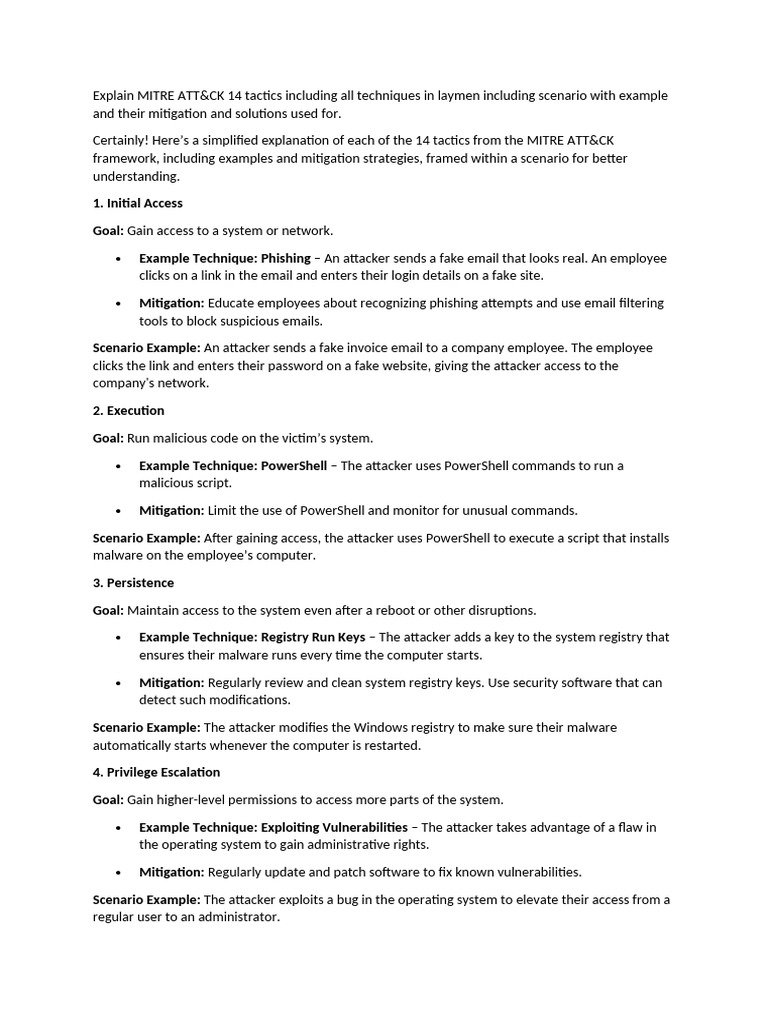 Mitre Framework-1 | PDF