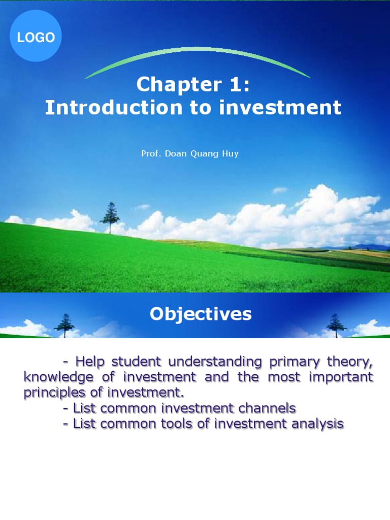 Chapter 1 - Introduction To Investment | PDF | Diversification (Finance ...