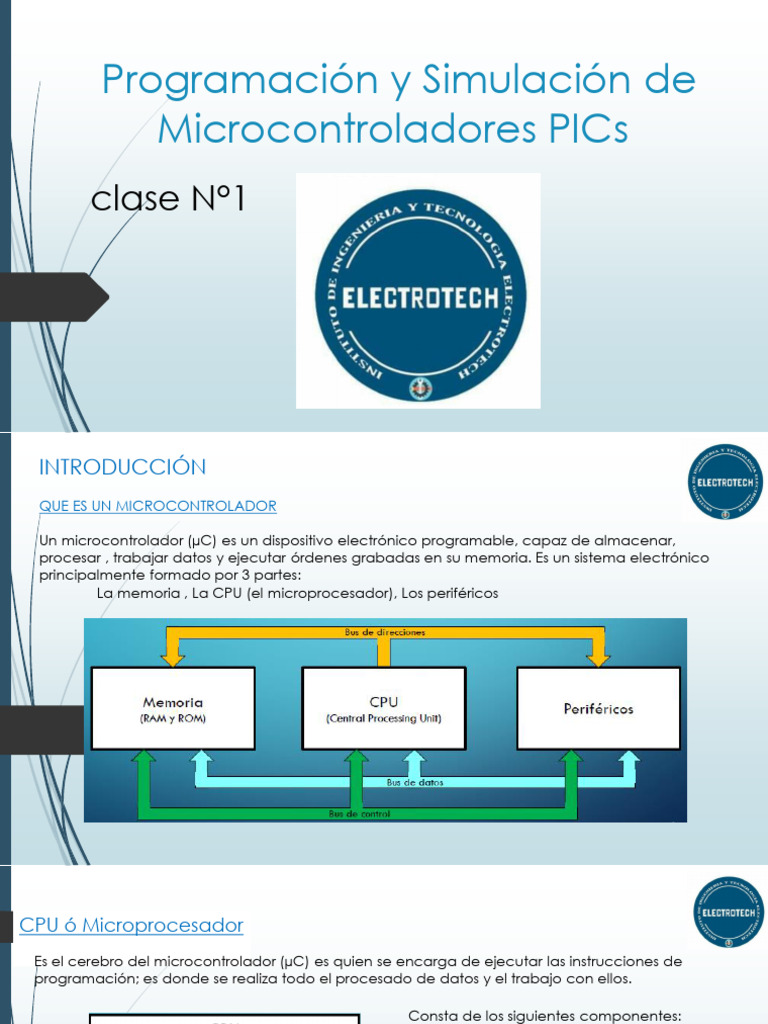 Clase 1 Programación Con Microcontroladores Pics Pdf
