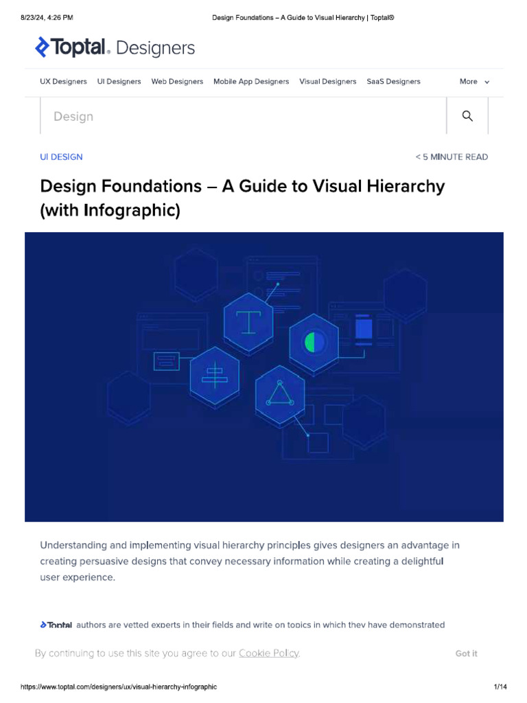 Design Foundations - A Guide To Visual Hierarchy (With Infographic) | PDF