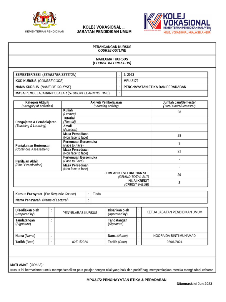 Co Mpu2172 Penghayatan Etika Peradaban 2023-1 | PDF