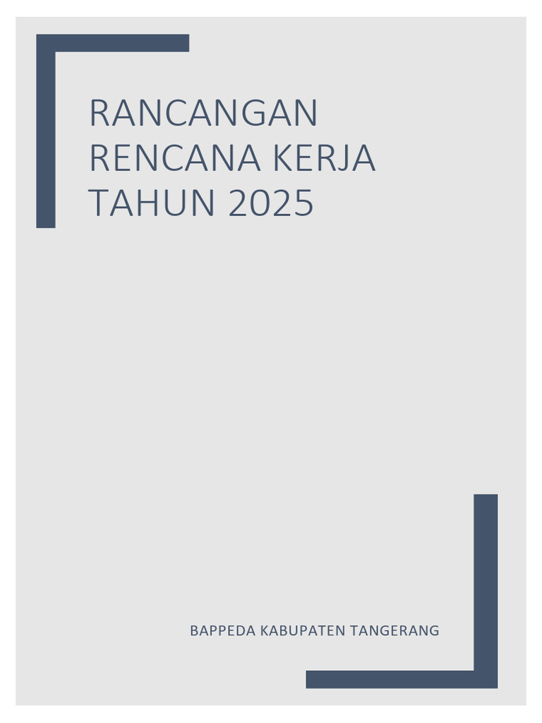 Rancangan RENJA 2025 - Upload | PDF