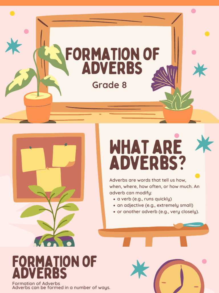 Formation of Adverbs GRD 8 | PDF | Language Arts & Discipline