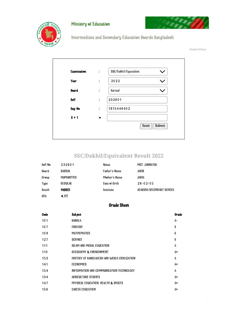 Education Board Bangladesh | PDF | Educational Stages | Secondary Education