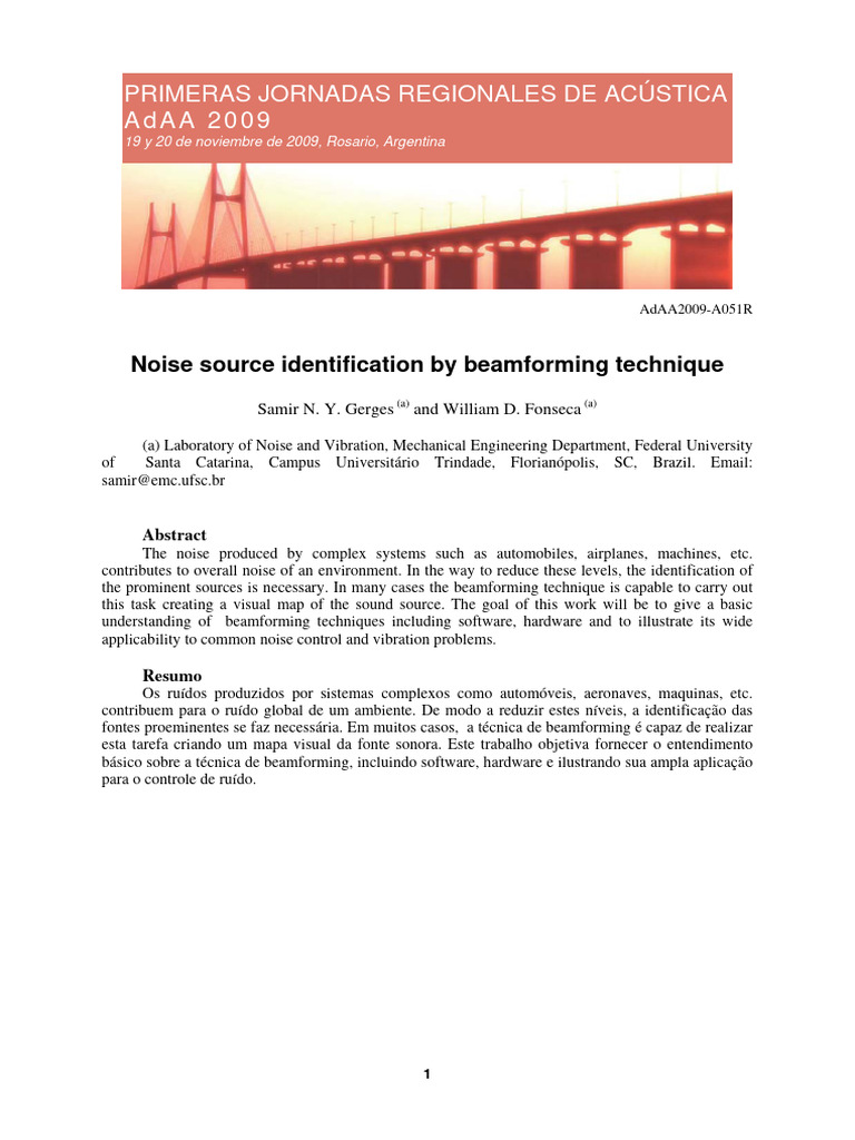 Noise Source Identification by Beamformi | PDF