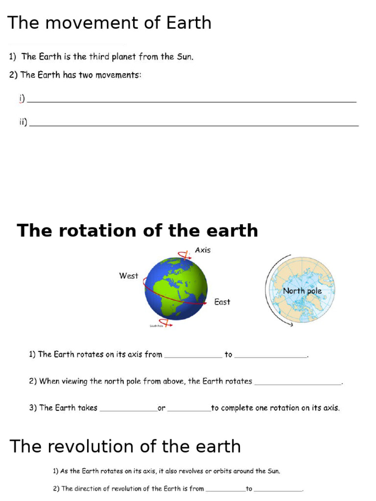 Movement of Earth | PDF | Science & Mathematics