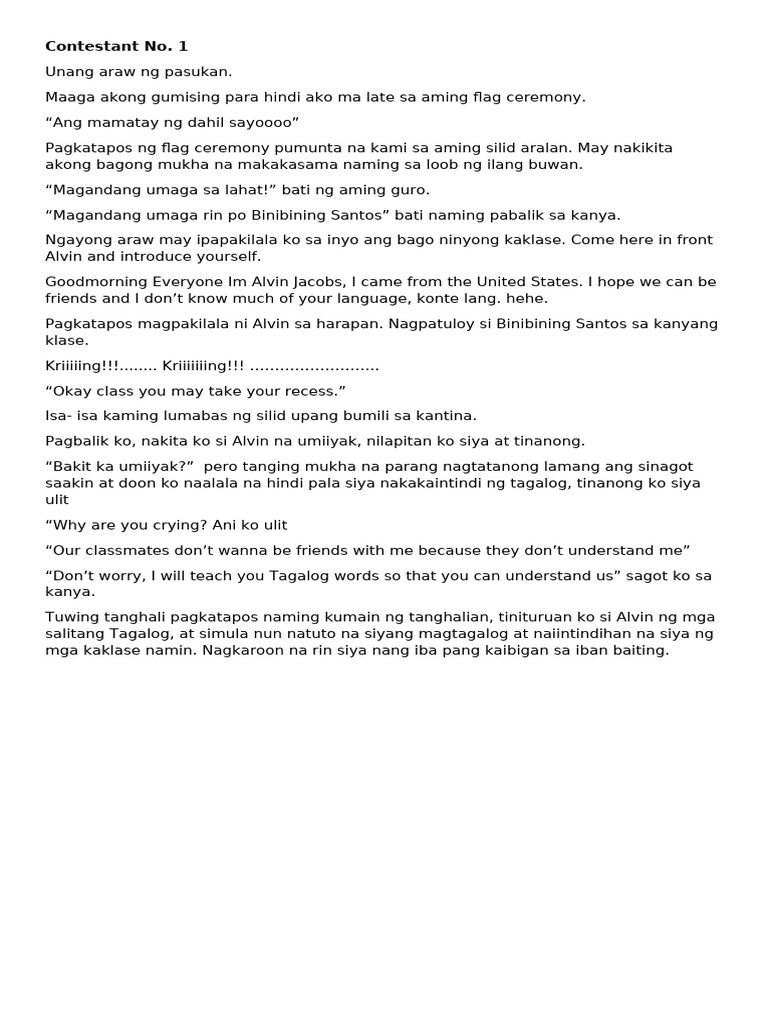 Filipino Declamation Pieces | PDF