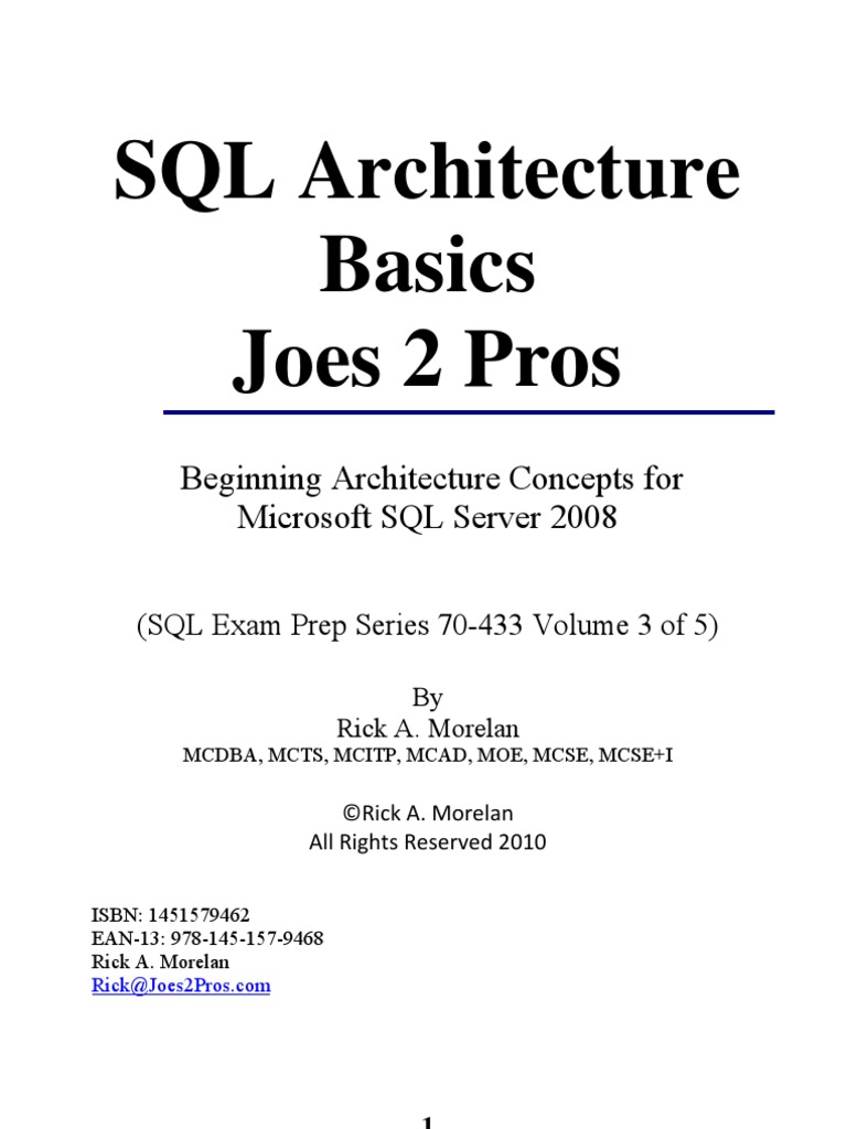 Book3SQLArchitecture WebSample | PDF | Database Index | Microsoft Sql Server