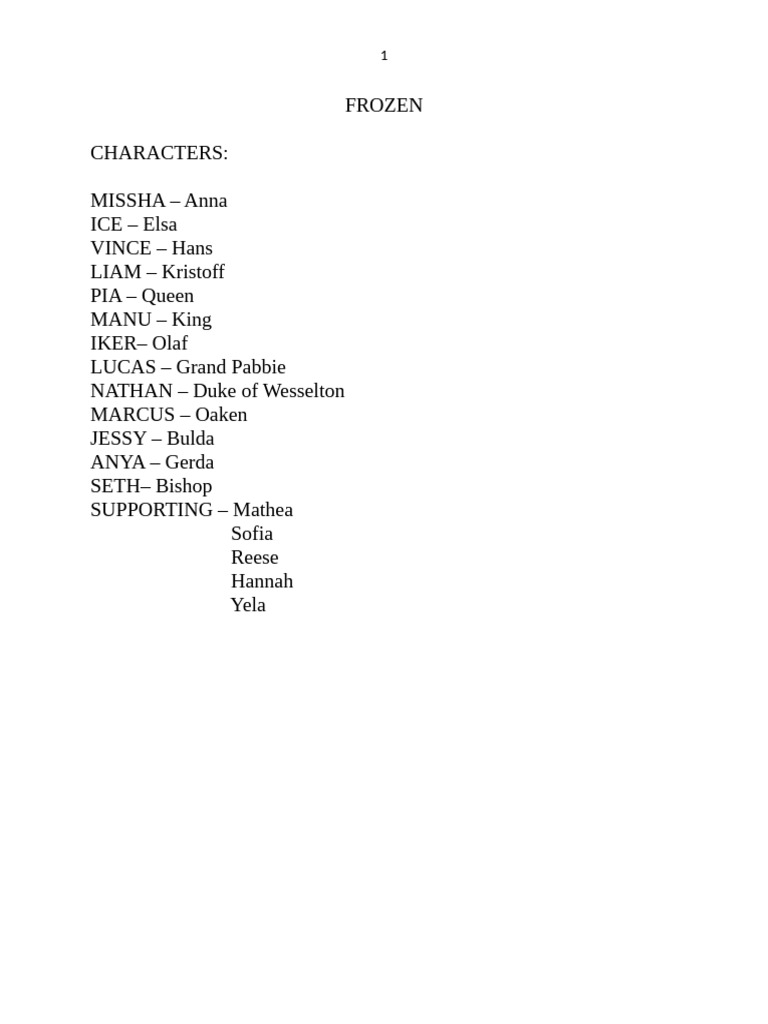 Frozen Revised | PDF