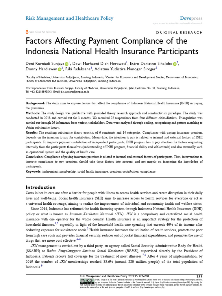 Factors Affecting Payment Compliance of The | PDF
