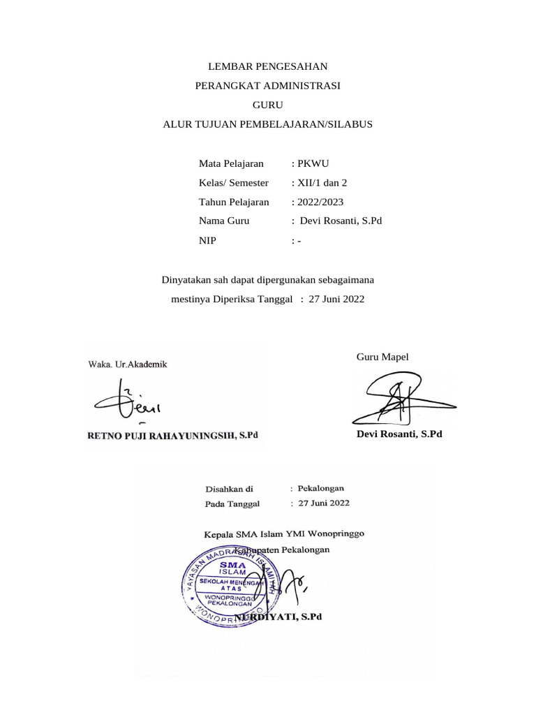 Silabus PKWU Kelas XII SMA 2022/2023 | PDF