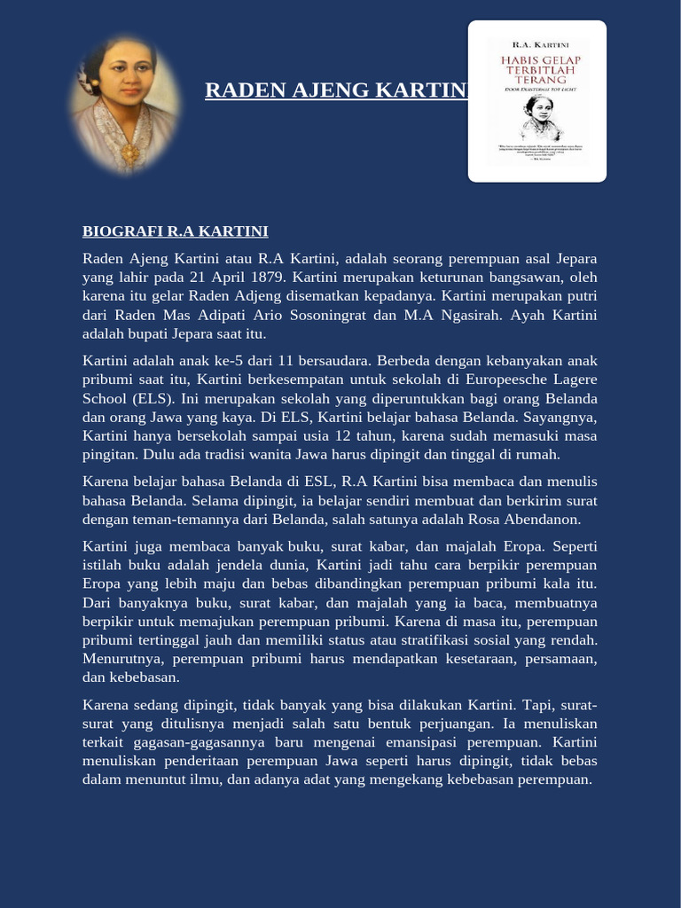 Raden Ajeng Kartini | PDF
