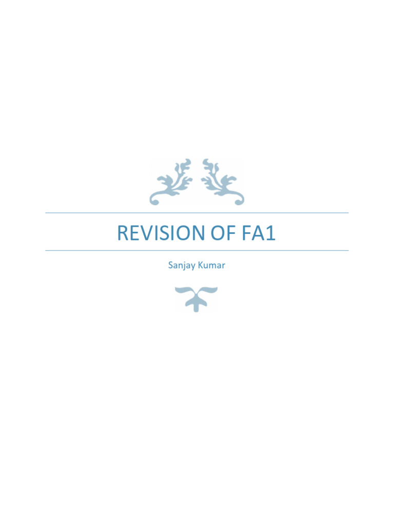 FA1 Grand Revision | PDF