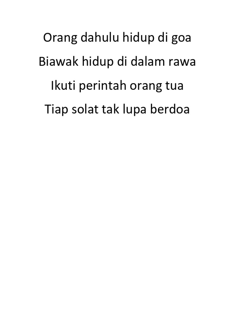 Orang Dahulu Hidup Di Goa | PDF