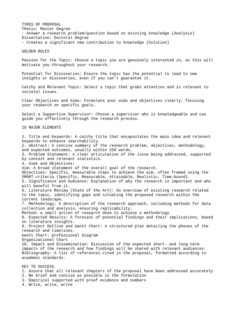 Types of Proposal | PDF