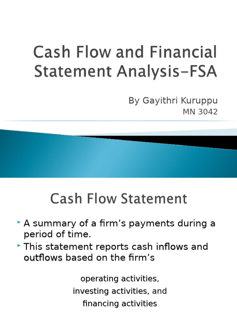 Lecture 4-Cash Flows and Financial Analysis | PDF