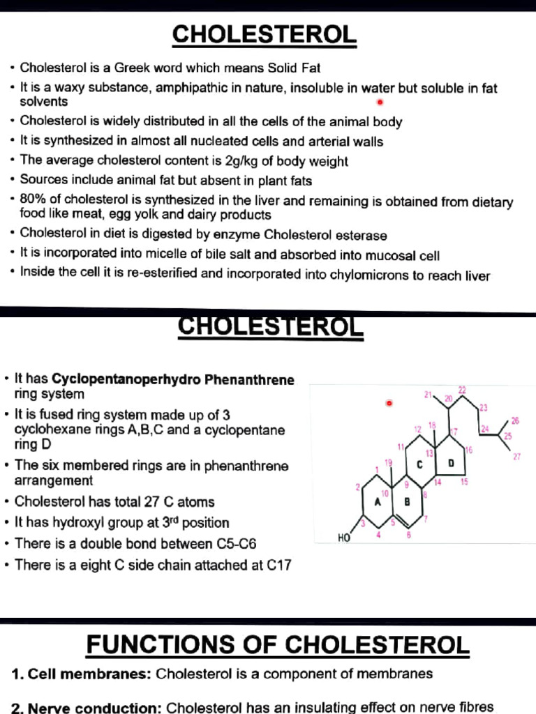 Cholesterol | PDF