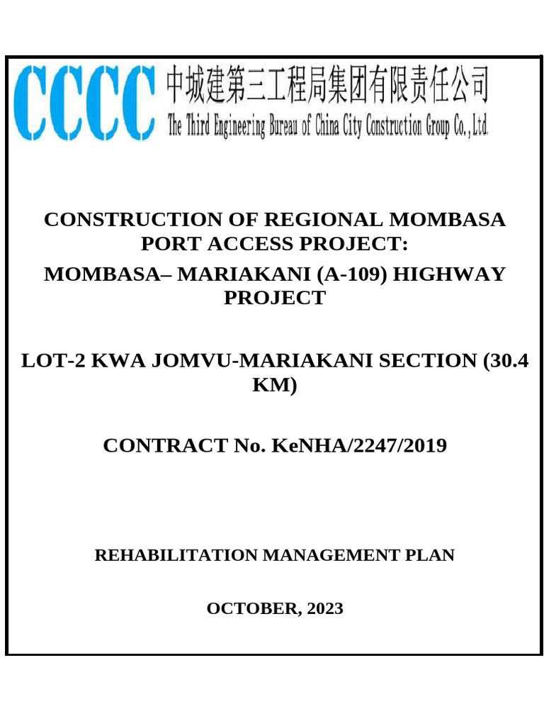 Rehabilitation Management Plan | PDF