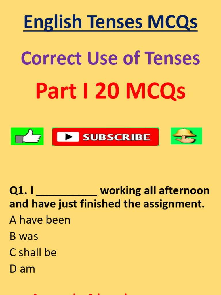 Correct Use of Tenses 1 | PDF