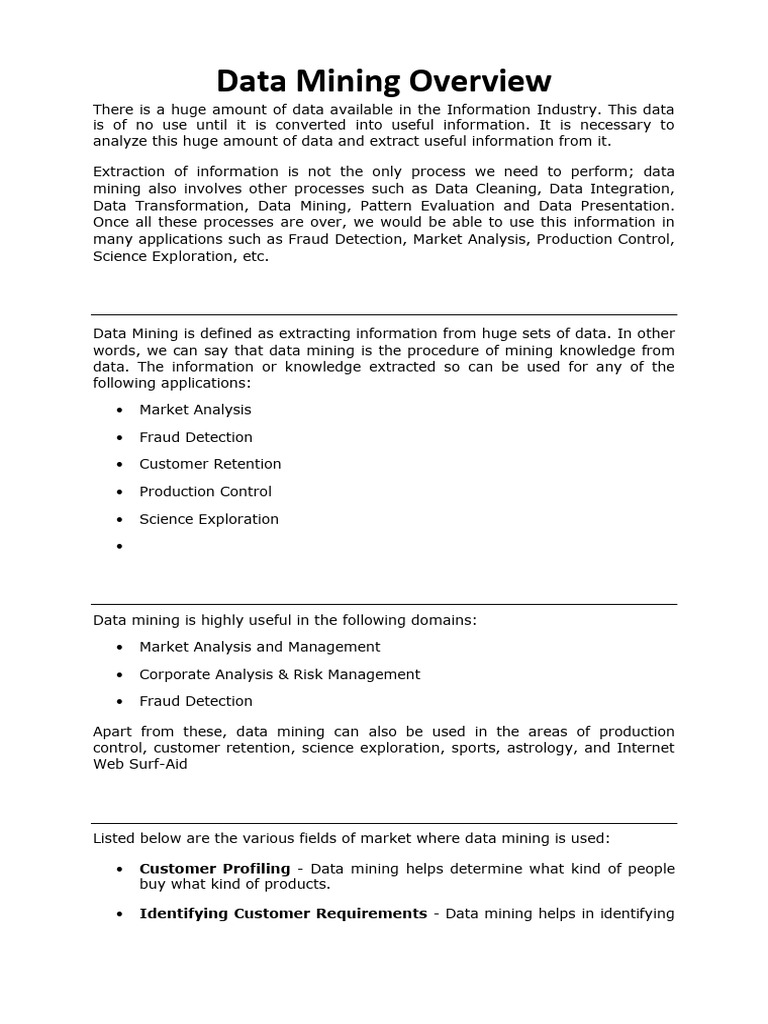 Data Mining | PDF | Data Mining | Information