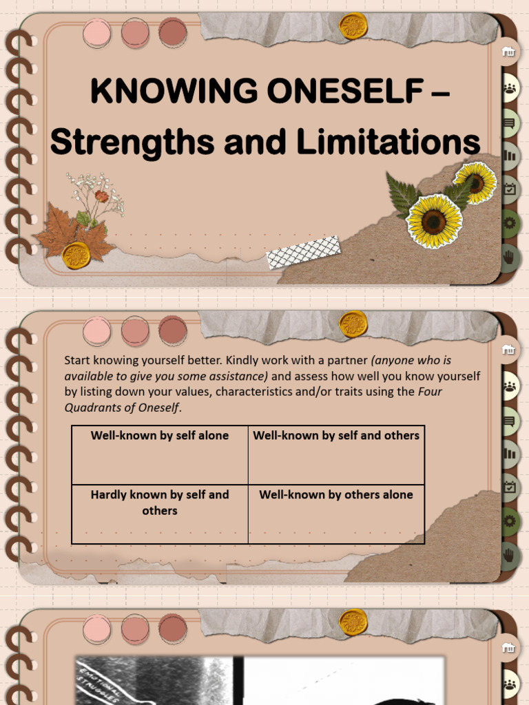 Knowing Oneself - : Strengths and Limitations | PDF