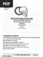 Wakisha Paper 1 UACE 2024 | PDF