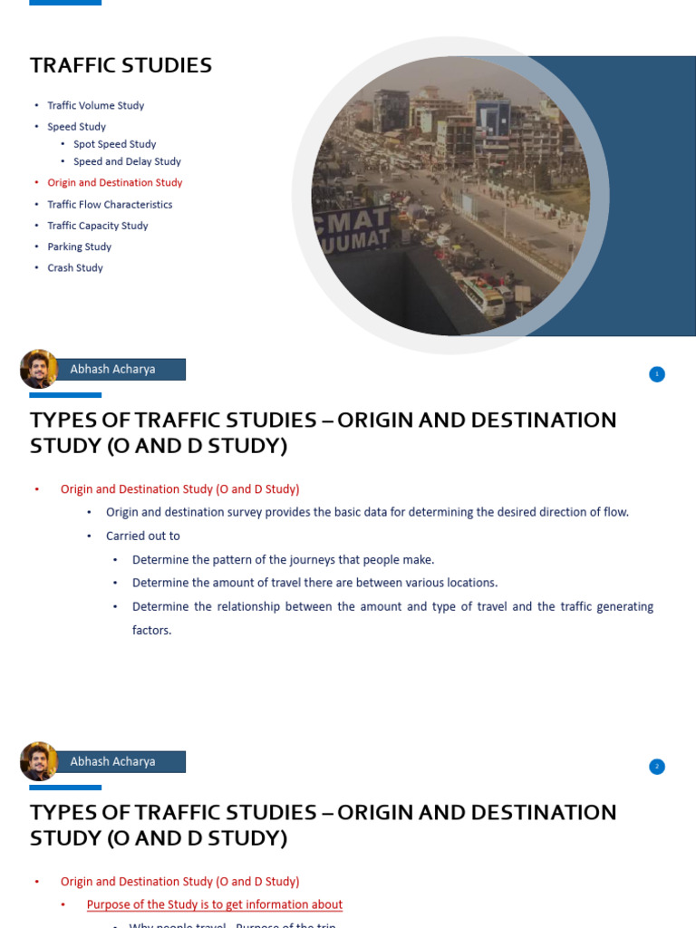 Origin and Destination Study | PDF | Traffic | Business