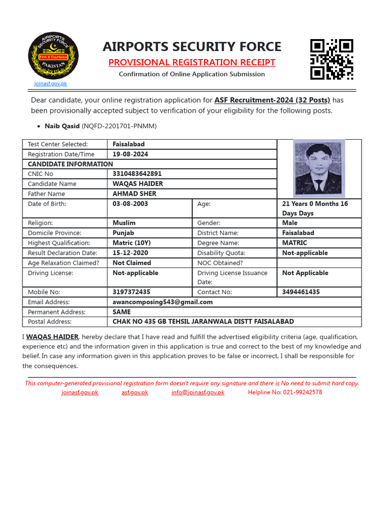 Waqas Haider Naib Qasid | PDF