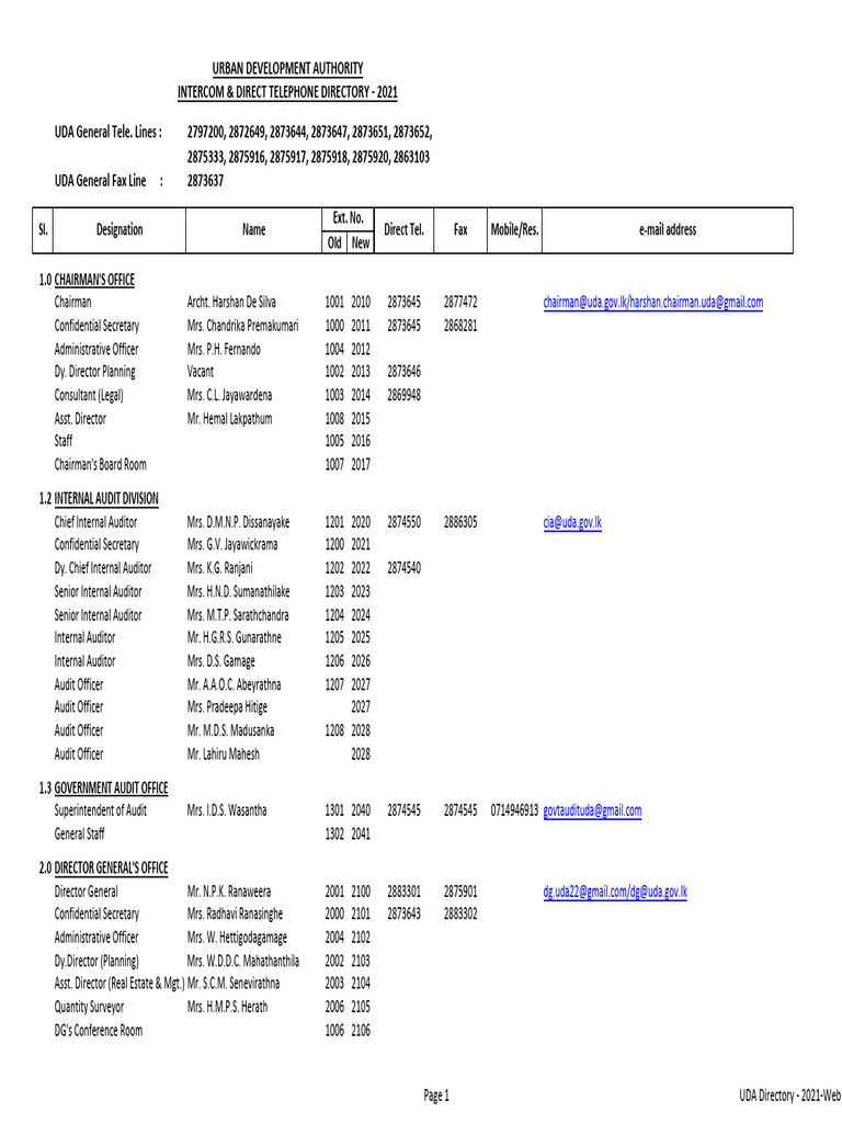 UDA-Tel-Directory-2021-Web | PDF