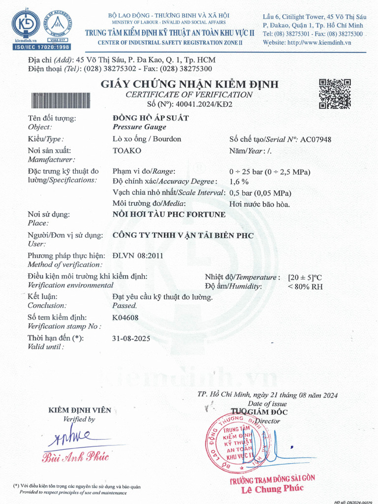 Dong Ho Ap Suat - 000002 | PDF