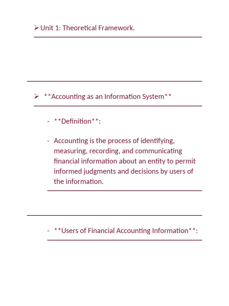 Theoretical Framework (Unit - 1) (B.Com 1st Sem.) | PDF | Financial ...