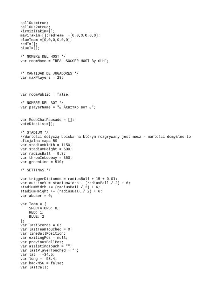 Script Real Soccer GLH | PDF