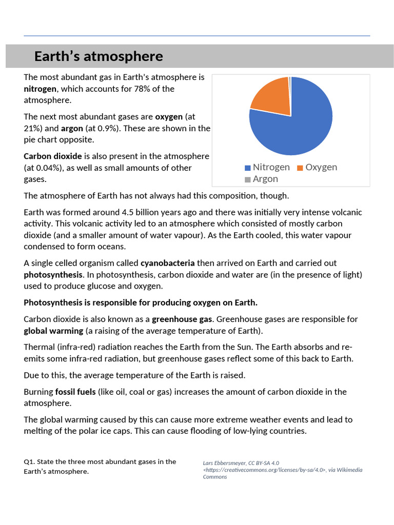Earths Atmosphere | PDF