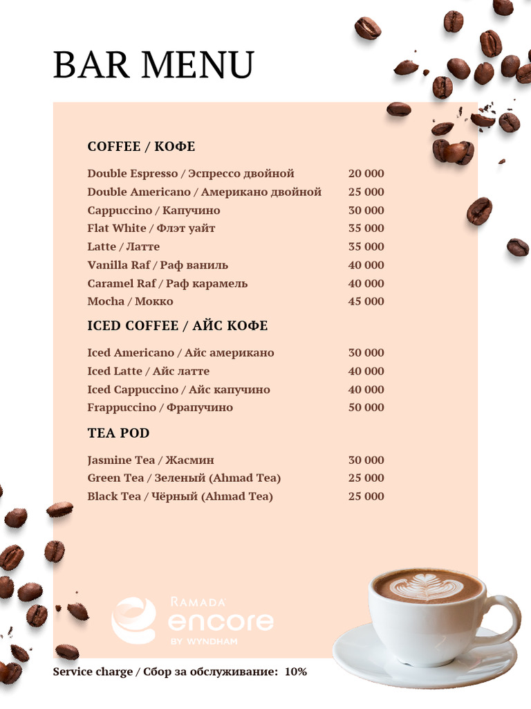 Bar Menu Original | PDF