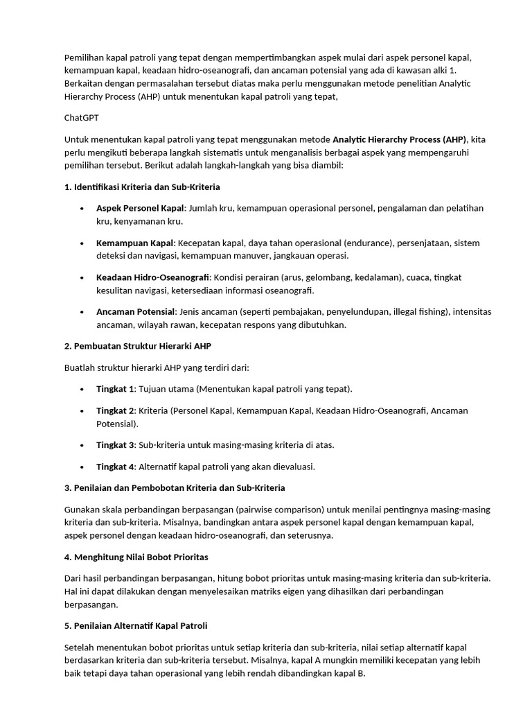 Perhitungan Ahp | PDF