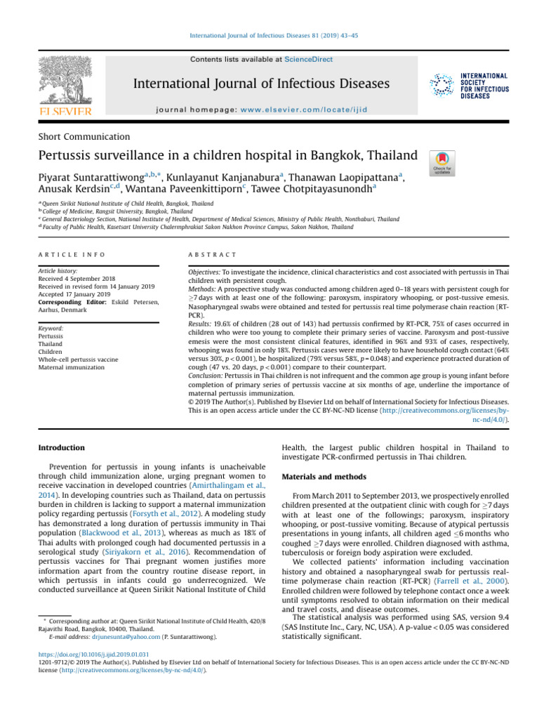 International Journal of Infectious Diseases | PDF