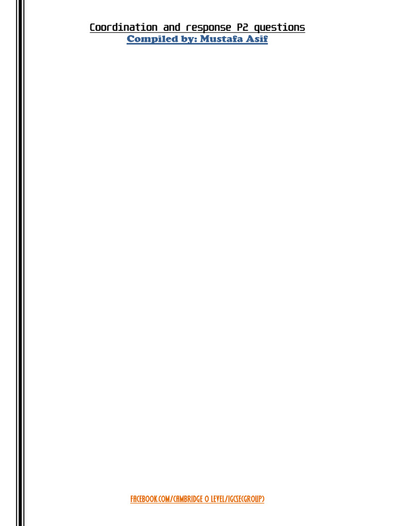 Coordination and Response P2 Questions | PDF