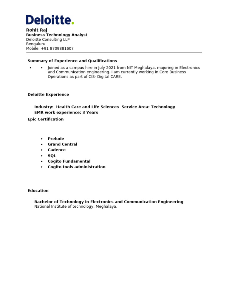 Rohit Raj Resume Updated | PDF