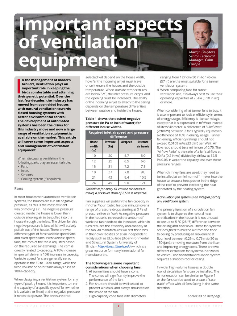 Important Aspects of Ventilation Equipment | PDF