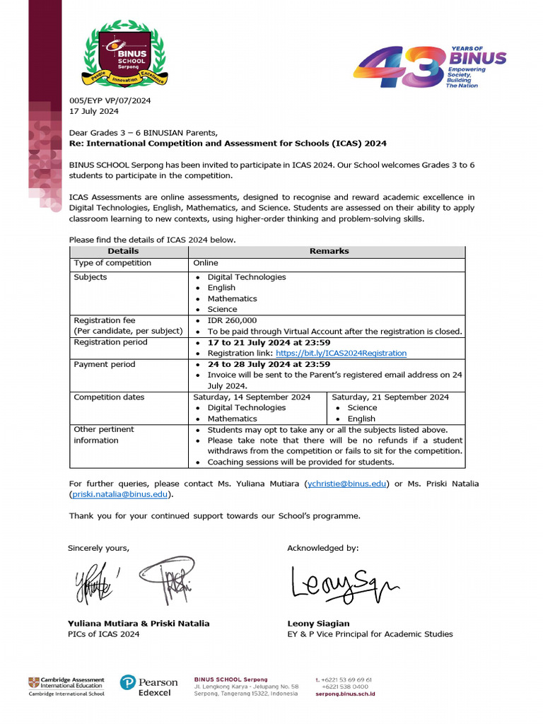 ICAS 2024 Letter | PDF