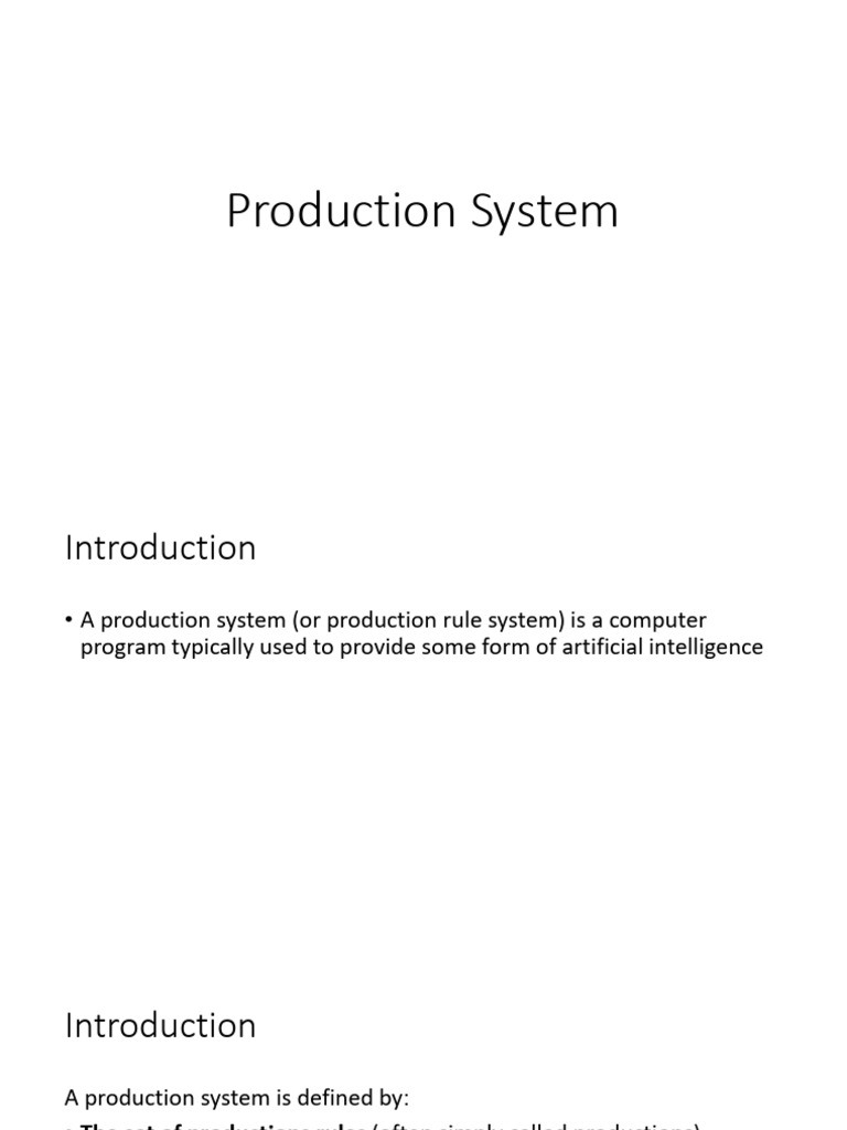 Production System | PDF
