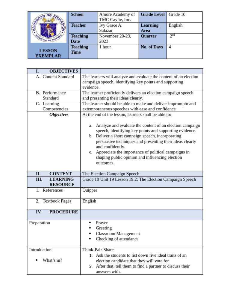 Election Campaign Speech | PDF