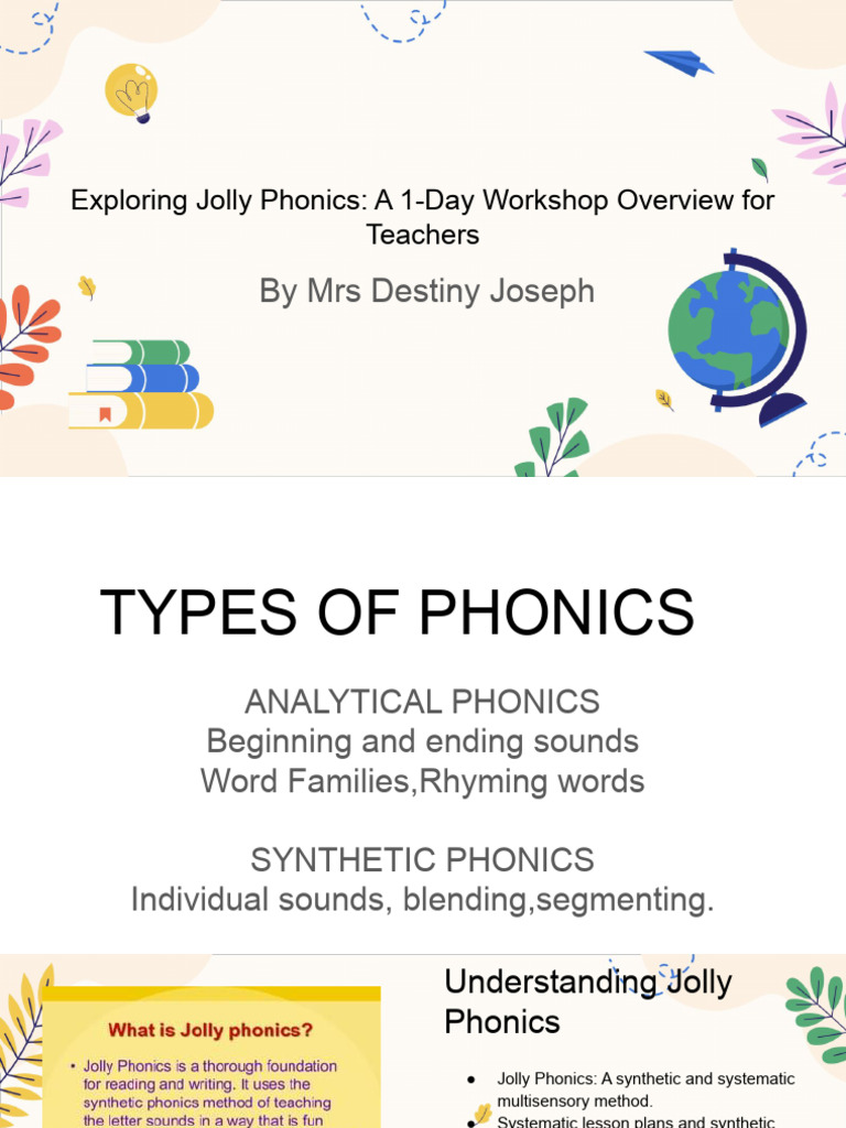 Exploring Jolly Phonics - A 1-Day Workshop Overview For Teachers | PDF