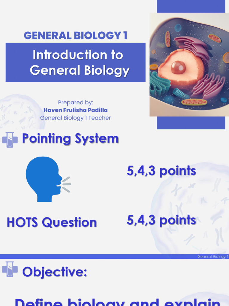 GB1 W0 PPT Introduction Biology | PDF