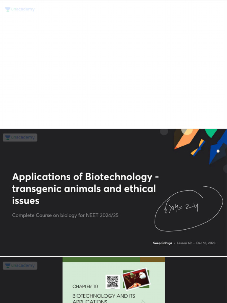 Applications of Biotechnology Transgenic Animals and Ethical Issues ...
